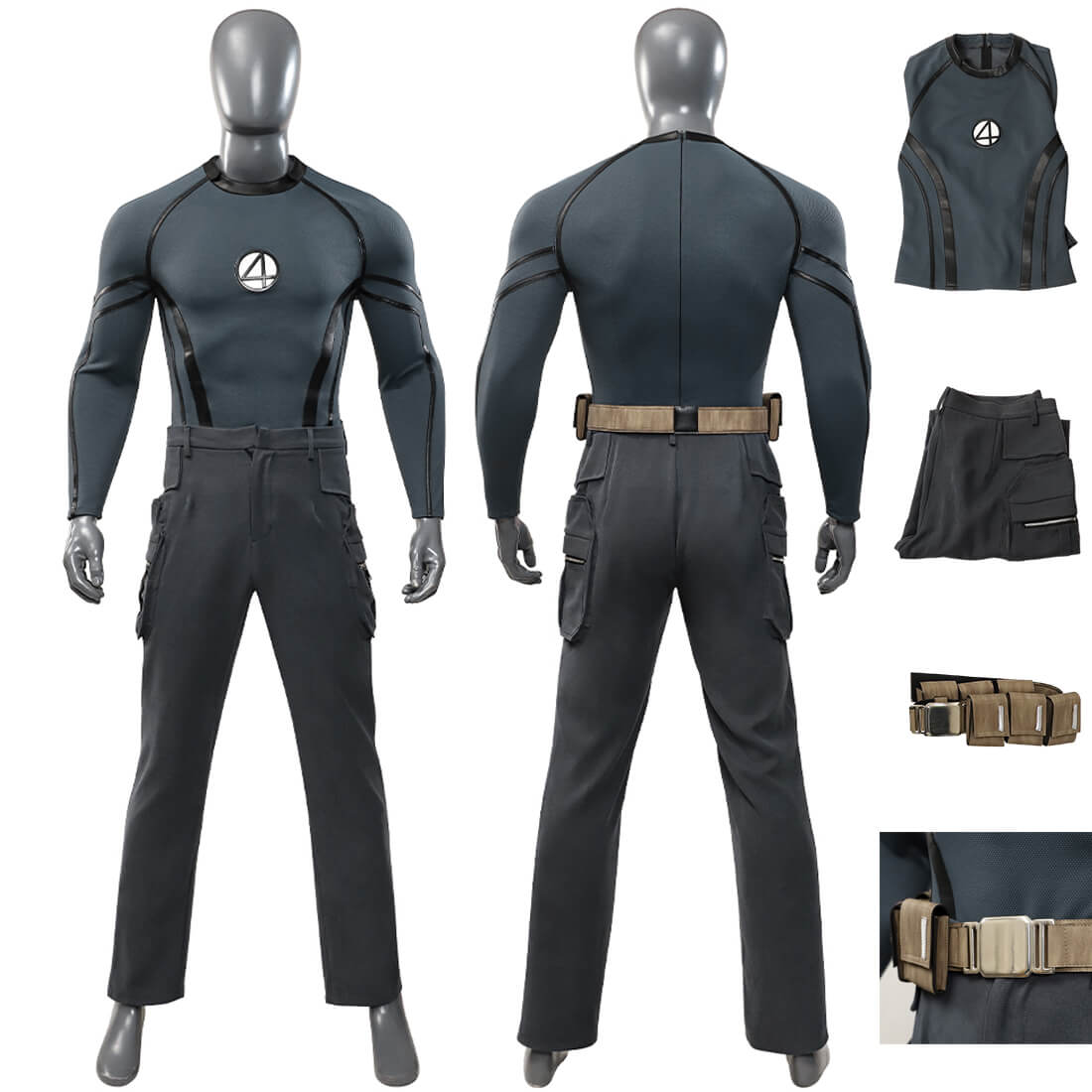 Human Torch Fantastic Four Deadpool 3 Cosplay Johnny Storm Costume Hal ...