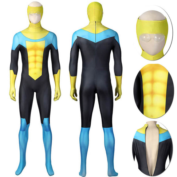 Invincible Halloween Costume – Mark Grayson Cosplay Blue Spandex Suit ...