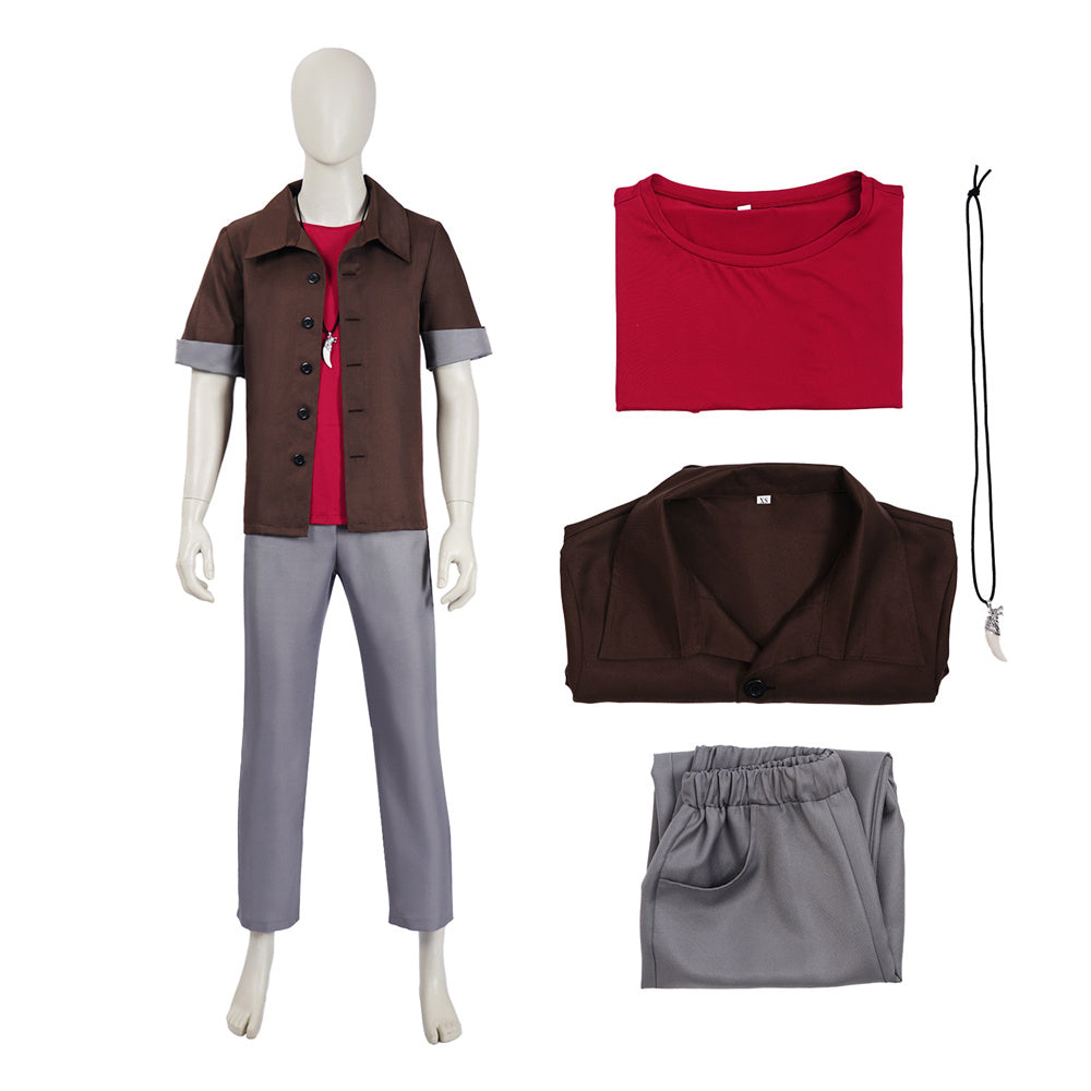 Mr. Shark The Bad Guys 2 Brown Jacket Halloween Cosplay Suit Men – Foyacos