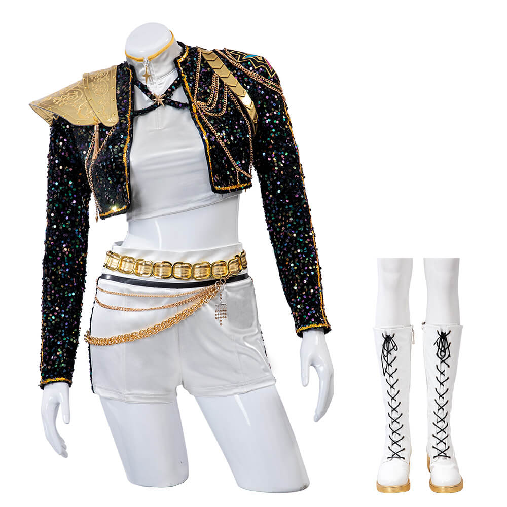 Rumi Golden Kpop Demon Hunters Cosplay Black Dance Outfit Halloween Co ...