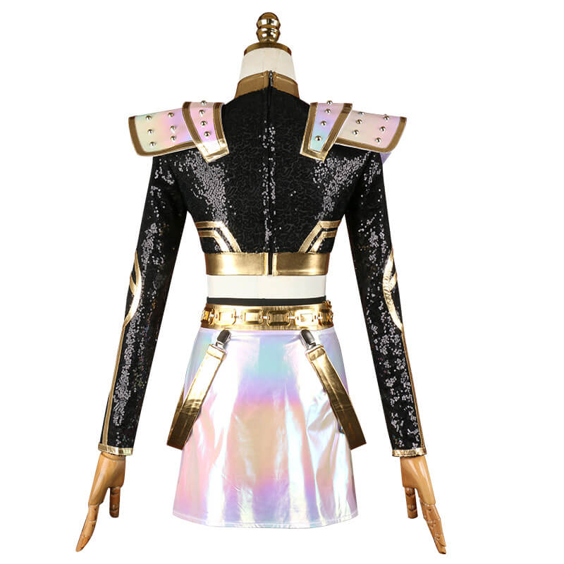 Zoey Huntrix KPop Demon Hunters Costume Golden Black Dance Outfit Hall ...