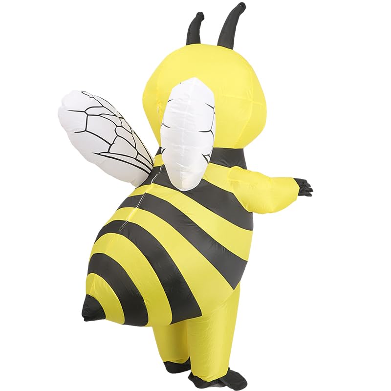 Foyacos Inflatable Bee Costume Bee Blow Up Costume Funny Halloween Bla