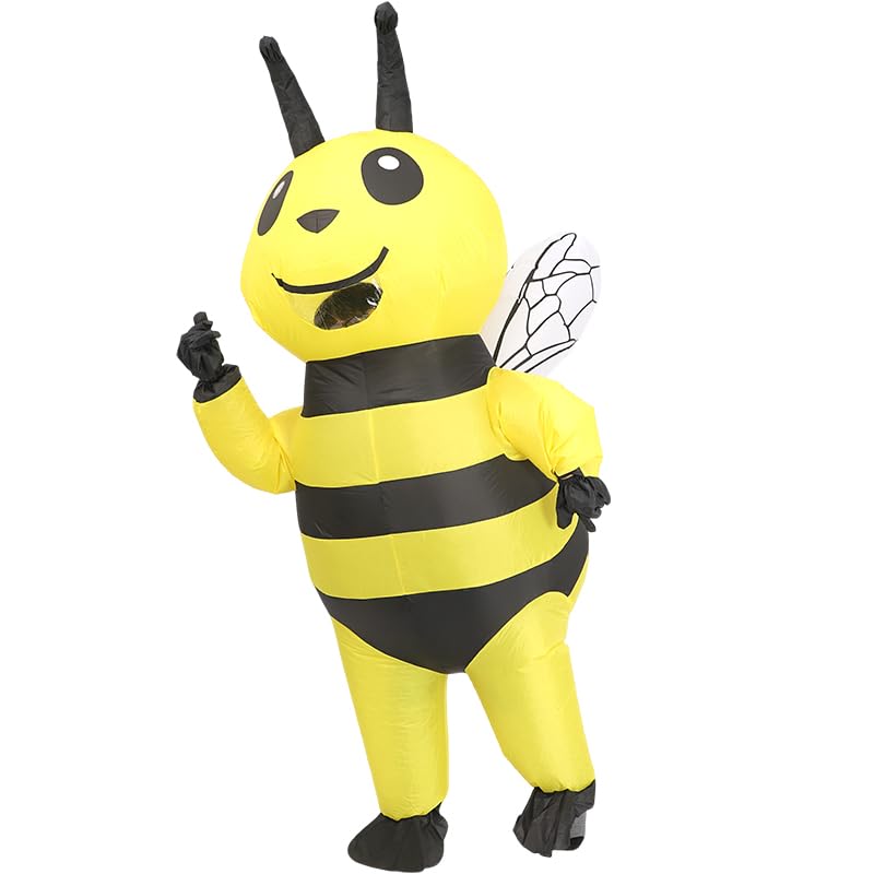 Foyacos Inflatable Bee Costume Bee Blow Up Costume Funny Halloween Bla