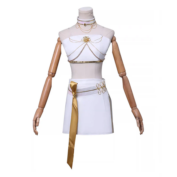 Mira Huntrix KPop Demon Hunters Costume White Golden Dance Outfit Hall ...