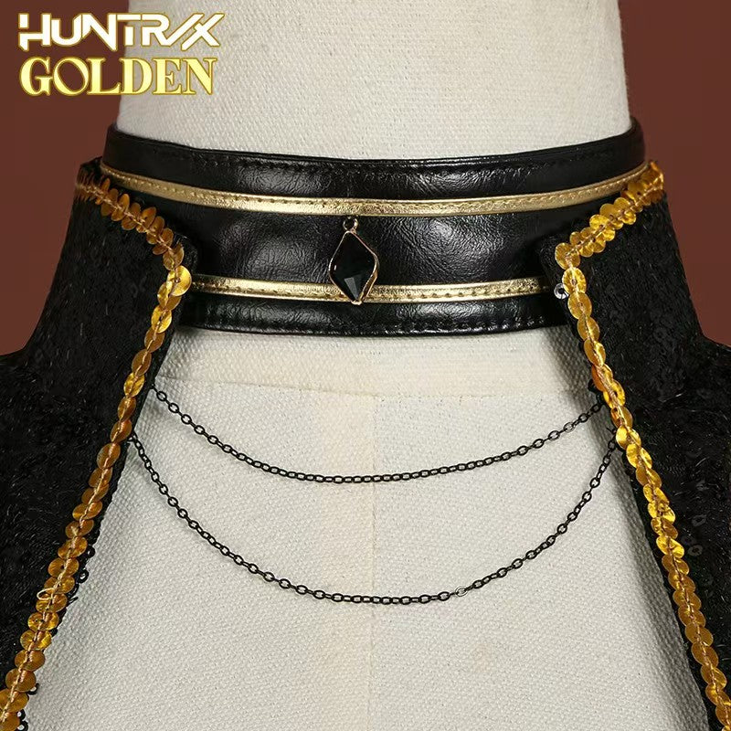 Mira KPop Demon Hunters Costume Golden Black Dance Outfit Halloween ...