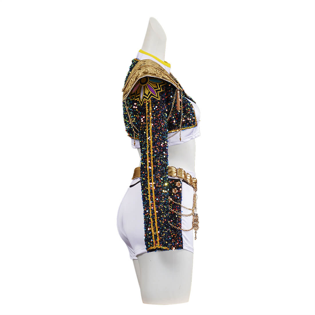 Rumi Golden Kpop Demon Hunters Cosplay Kpop Black Golden Dance Outfit ...