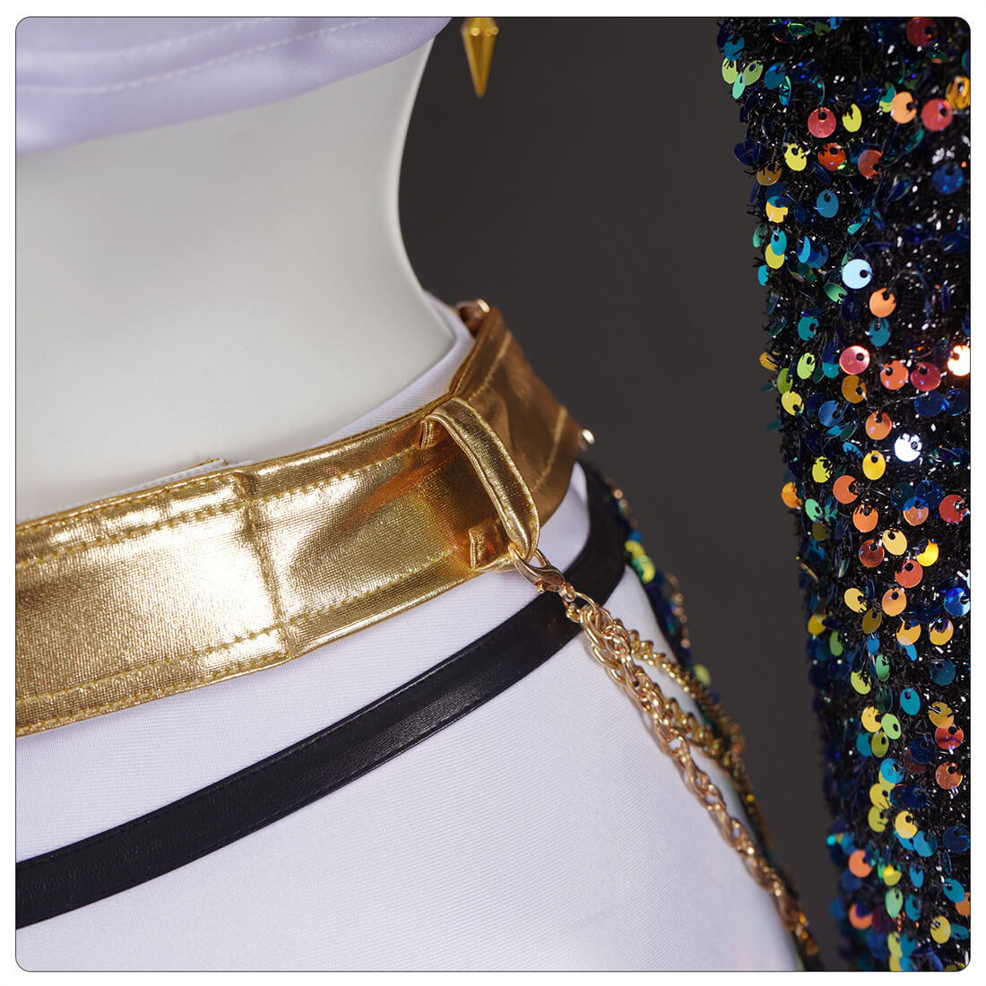 Rumi Golden Kpop Demon Hunters Cosplay Kpop Black Golden Dance Outfit ...