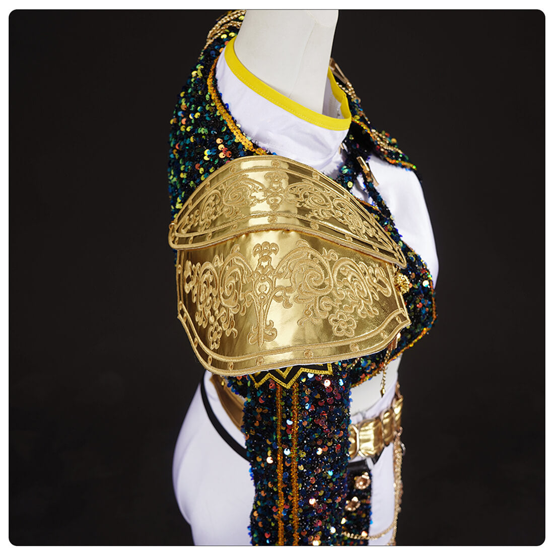 Rumi Golden Kpop Demon Hunters Cosplay Kpop Black Golden Dance Outfit ...